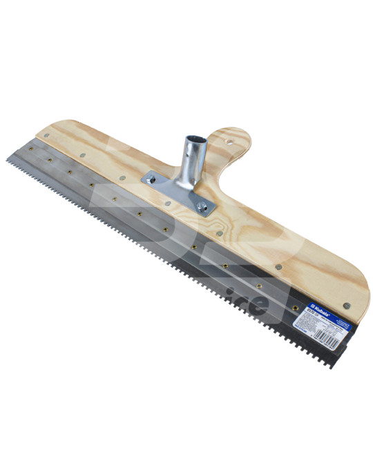 Spatule 560 mm dent crantée 4x2,5 mm pour colle manche inox contreplaqué
